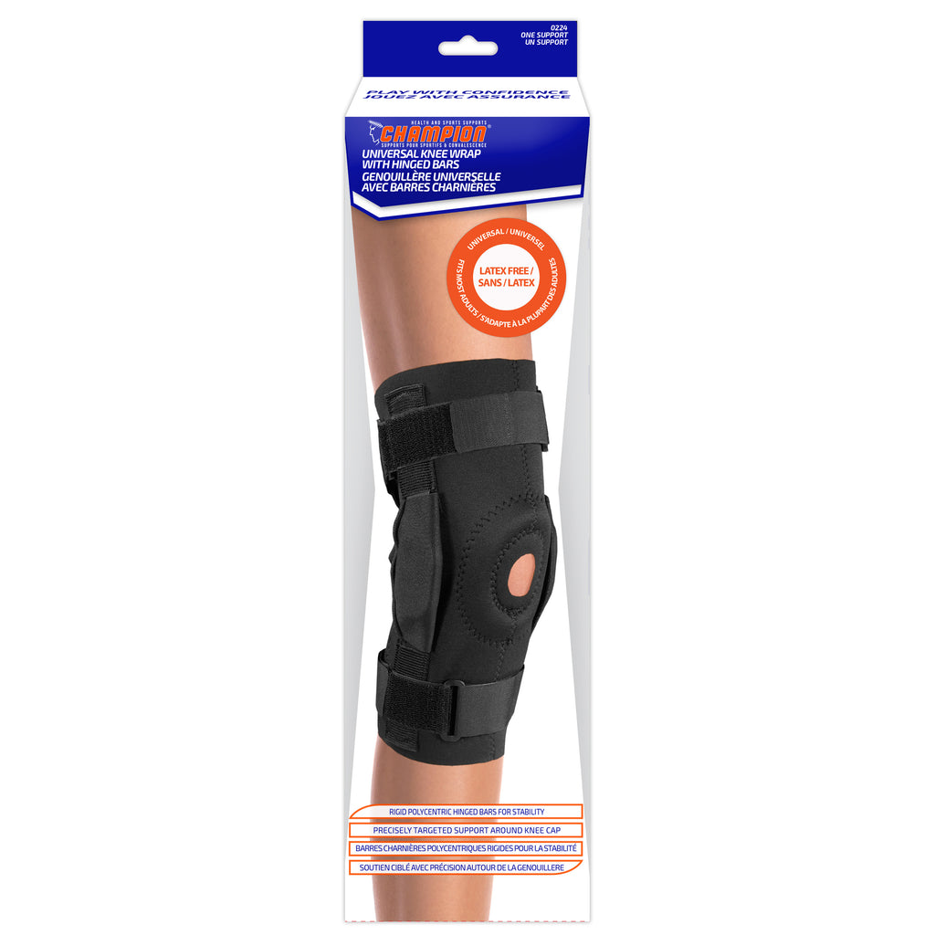 0224 / UNIVERSAL KNEE WRAP WITH HINGED BARS – ChampionCanada